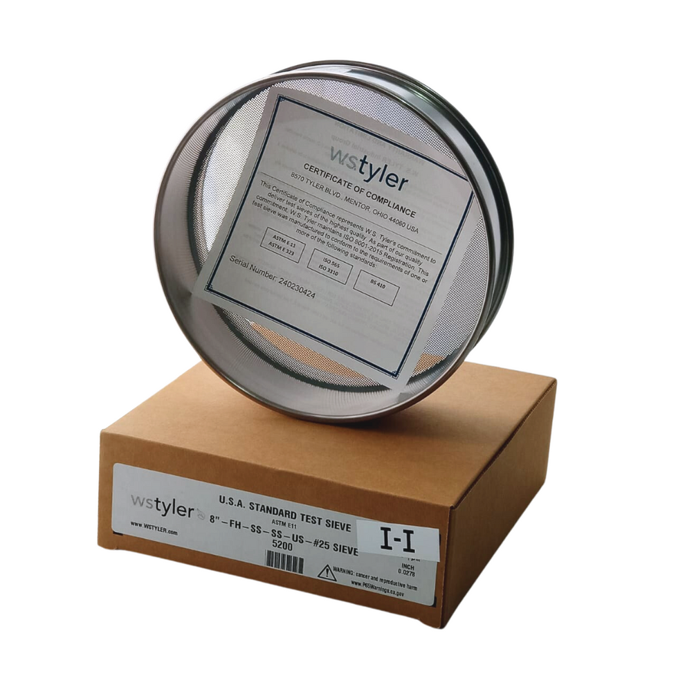 Tamiz malla 325 US STD 8" Tyler Acero Inoxidable – cedaceria.com